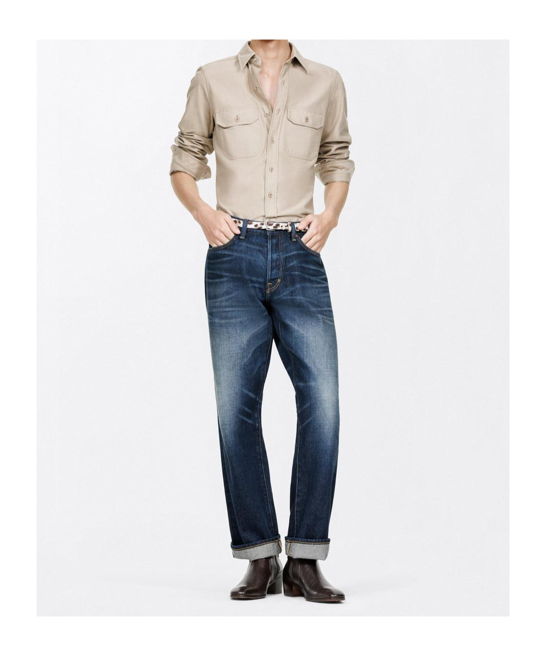 TOM FORD Corduroy military-style shirt